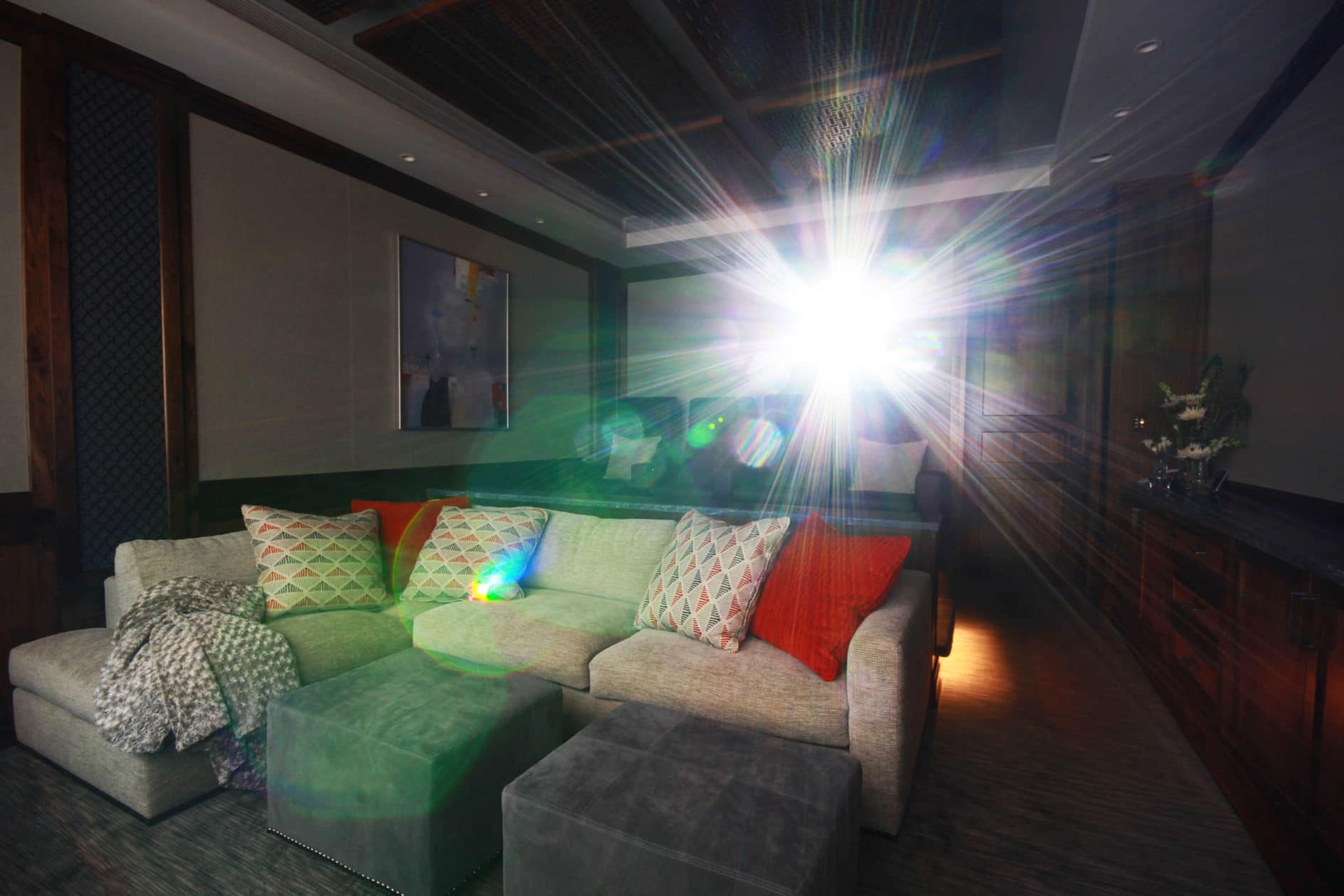 Cozy Contemporary Home Theater | Paradise Theater Private Cinema Portfolio